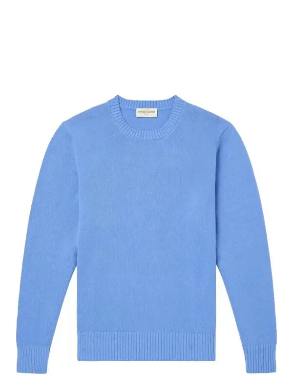 Officine Générale Crew-neck Knit Top - Blue
