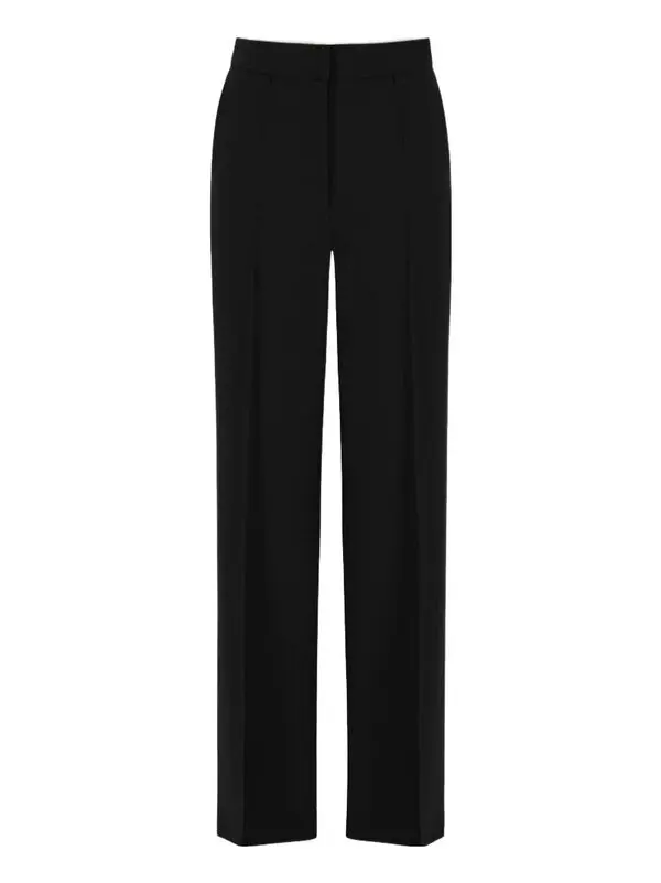 Elisabetta Franchi Lightweight Crêpe Fabric Trousers - Black
