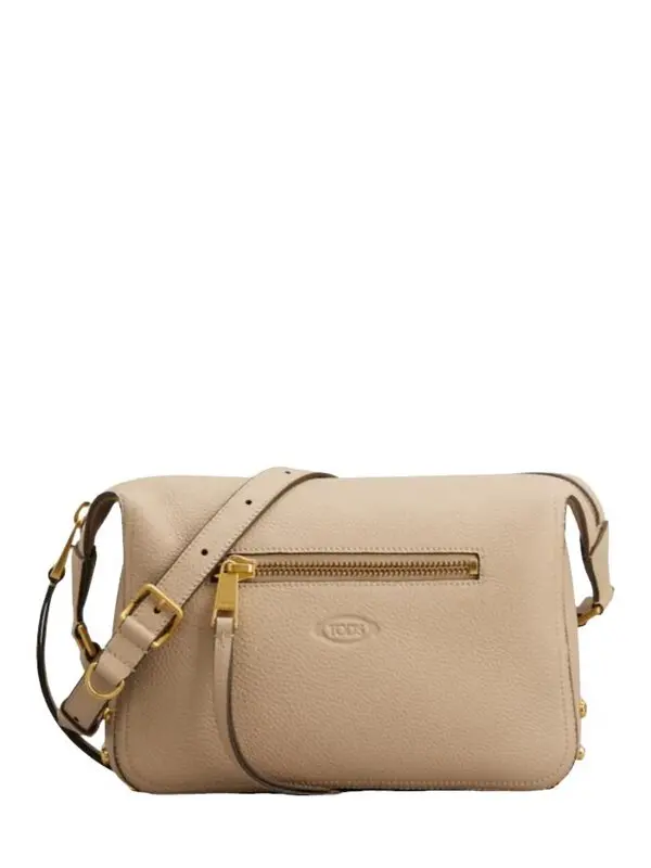 TOD'S Metal Dots Mini Shoulder Bag - Beige