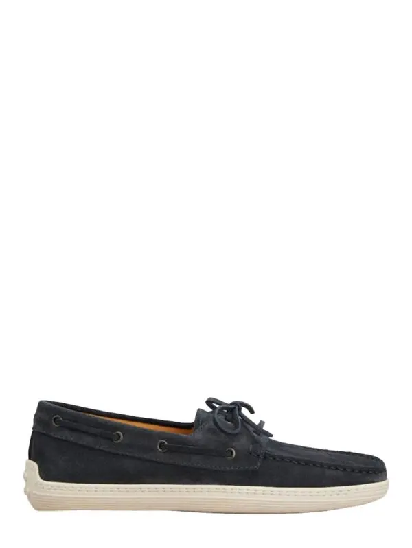 TOD'S Boat Shoes In Suede - Blue