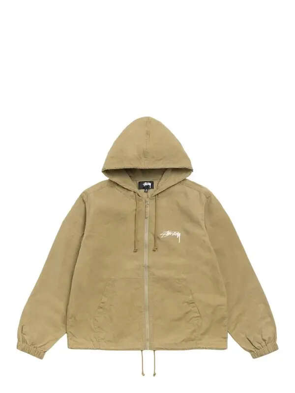 StÜssy Waxed Beach Shell Jacket - Olive