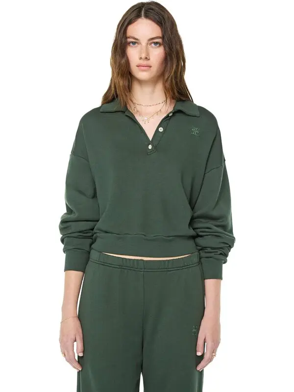 Eterne Cropped Polo Sweatshirt Forest - Multi