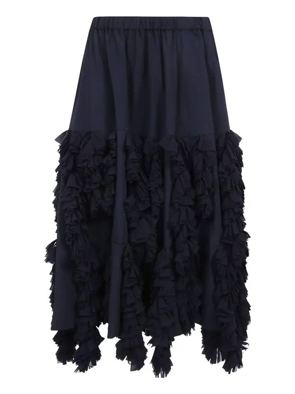 Comme Des Garçons Layered Ruffle Midi Skirt - No