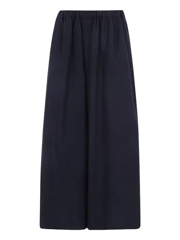 Comme Des Garçons Elasticated Waistband Wide Leg Pants - Black