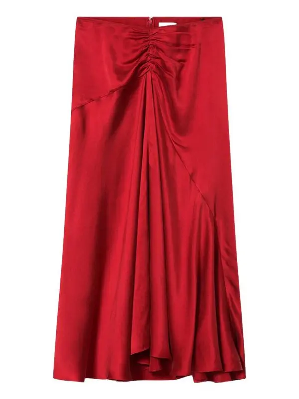 Isabel Marant Étoile Pleated Midi Skirt - Red