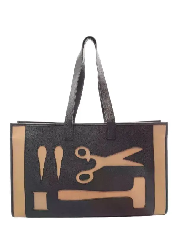 Hermès 2010 Petite Ash Caban Etoupe Cut-out Tote Bag - Neutrals