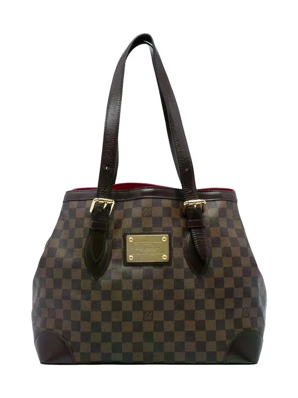 LOUIS VUITTON 2008 Damier Ebene Hampstead Mm Tote Bag - Brown