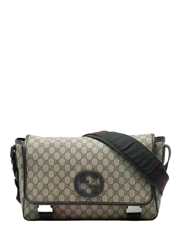 Gucci 2016-2026 Gg Supreme Interlocking G Crossbody Bag - Neutrals