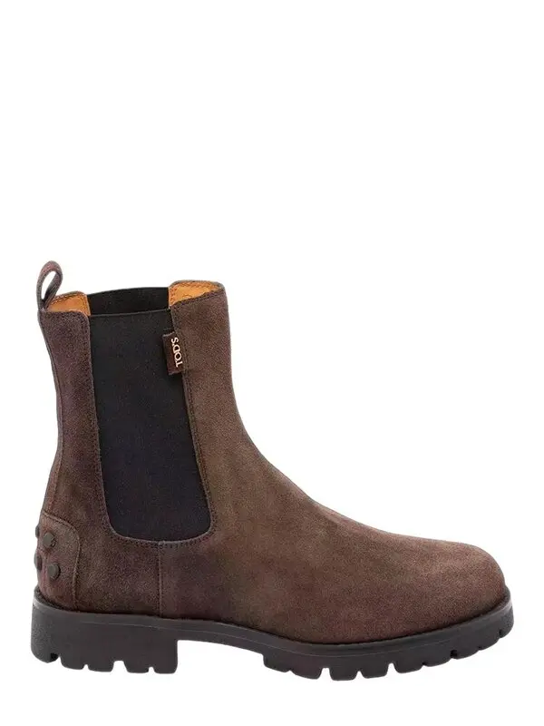 TOD'S Ankle Boots In Suede - Brown