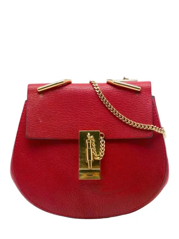 Chloé 2016 Mini Leather Drew Crossbody Bag - Red