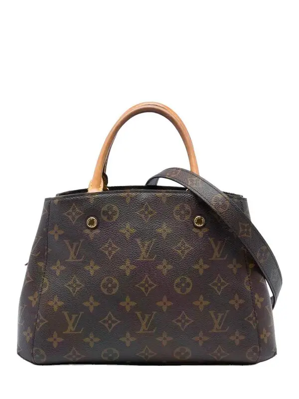 LOUIS VUITTON 2018 Monogram Montaigne Mm Satchel - Brown