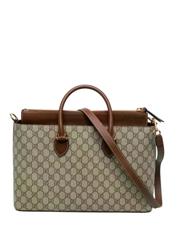 Gucci 2016-2026 Large Gg Supreme Linea Satchel Bag - Brown