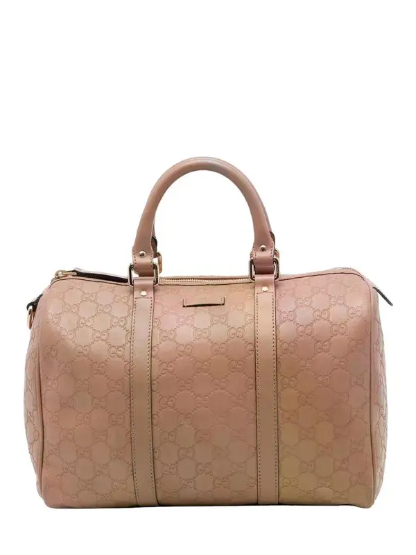 Gucci 2016-2026 Medium Guccissima Joy Boston Bag - Brown