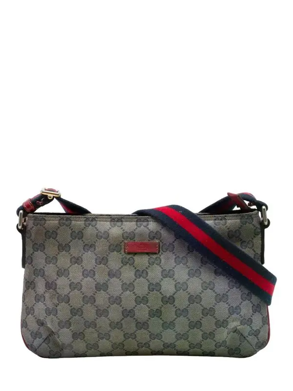 Gucci 2000-2015 Gg Crystal Web Crossbody Bag - Neutrals