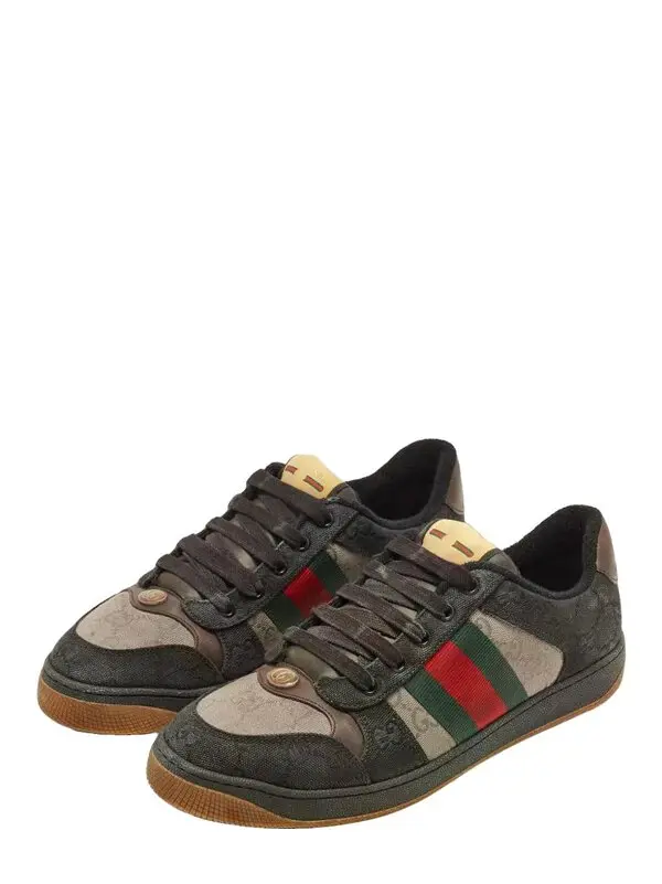 Gucci Screener Gg Canvas Sneakers - Black