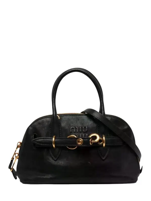 Miu Miu 2024-2026 Small Nappa Aventure Satchel - Black