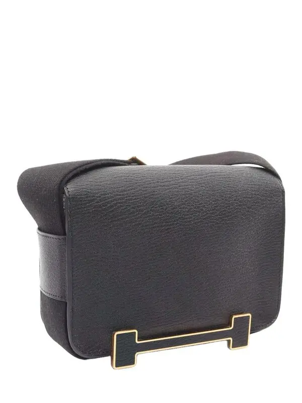Hermès Geta Leather Shoulder Bag - Black