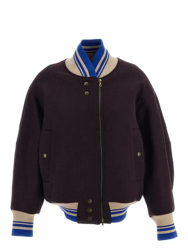 Dries Van Noten Valdi Wool Bomber Jacket - Multicolor