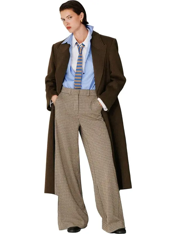 ME+EM Houndstooth Pant - Brown Multi