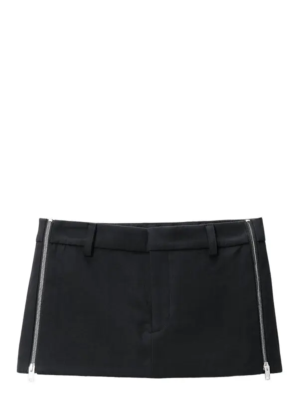 Alexander Wang Zip Mini Skort - Black