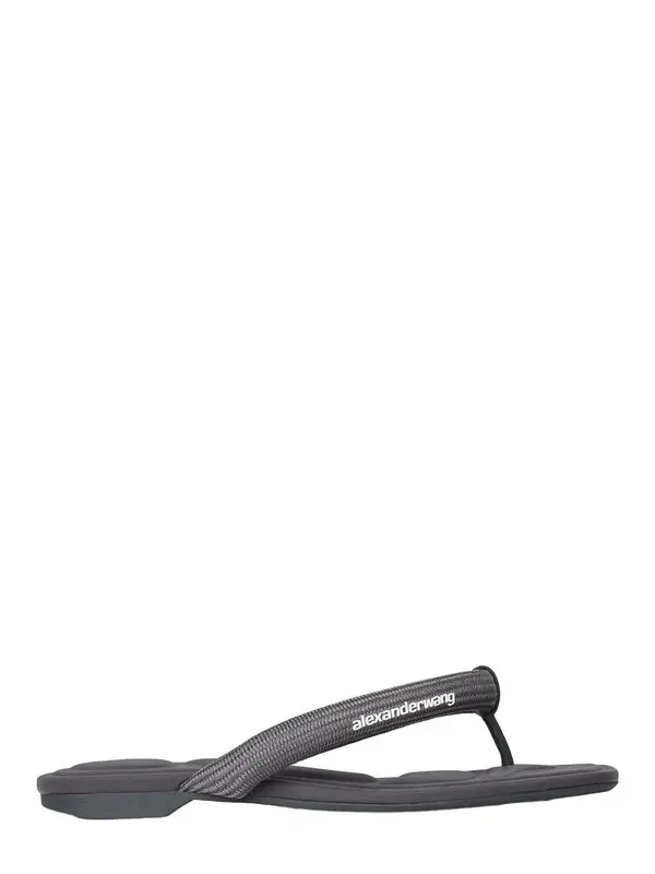 Alexander Wang Jenna Tubular Flat Thong Sandal - Grey