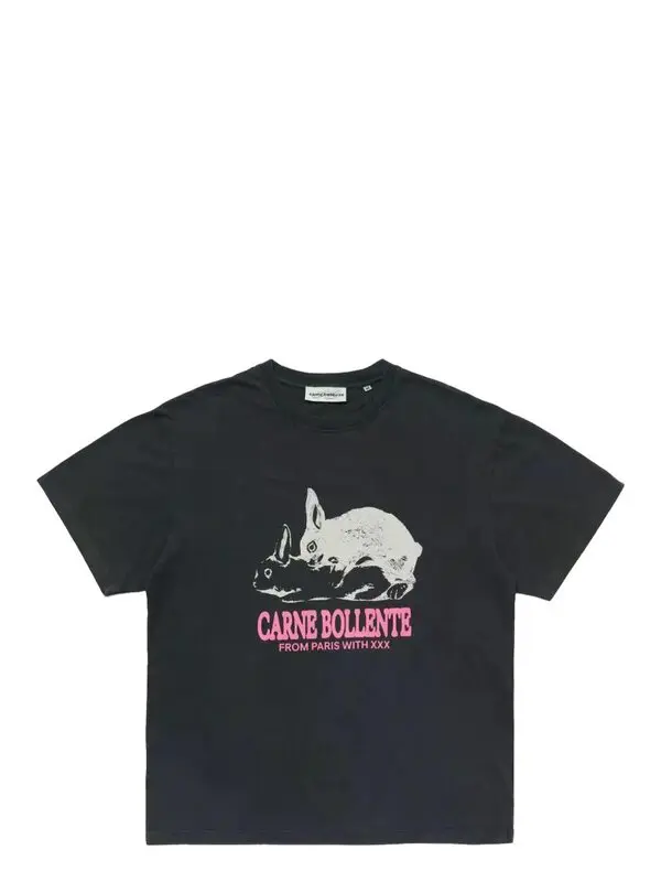 CARNE BOLLENTE Bunny Style Graphic-print T-shirt - Black