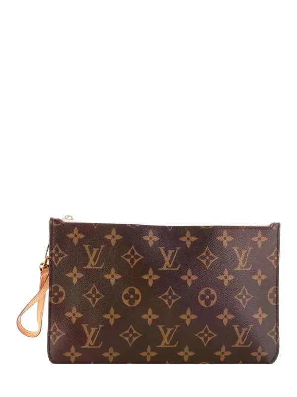 LOUIS VUITTON Neverfull Pochette Monogram Canvas Large Pouch - Brown