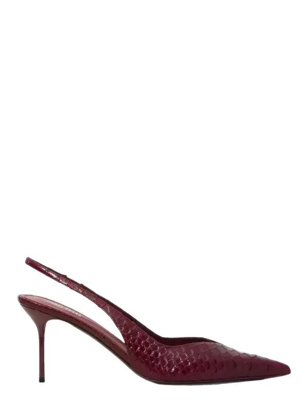 Paris Texas Lidia Python-print Leather Pumps - Red