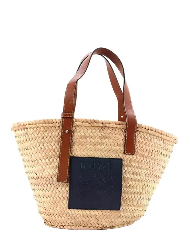 Loewe Basket Raffia Medium Tote Bag - Neutrals