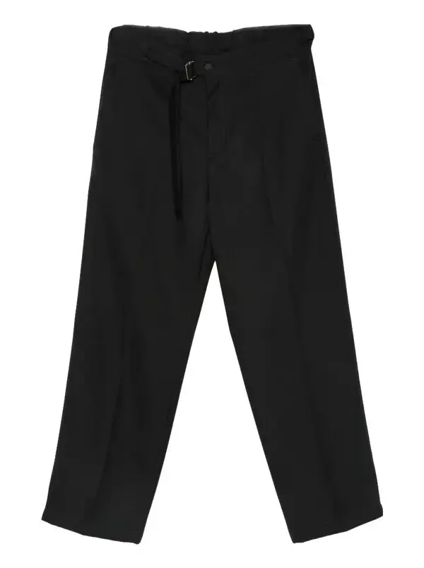 COSTUMEIN John Belted Straight-leg Trousers - Black