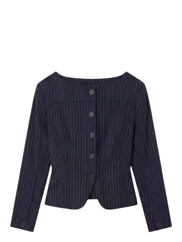 PEACHY DEN Bardot Top - Blue