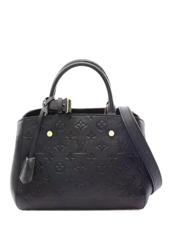 LOUIS VUITTON 2018 Bb Montaigne Monogram Empreinte Tote Bag - Black