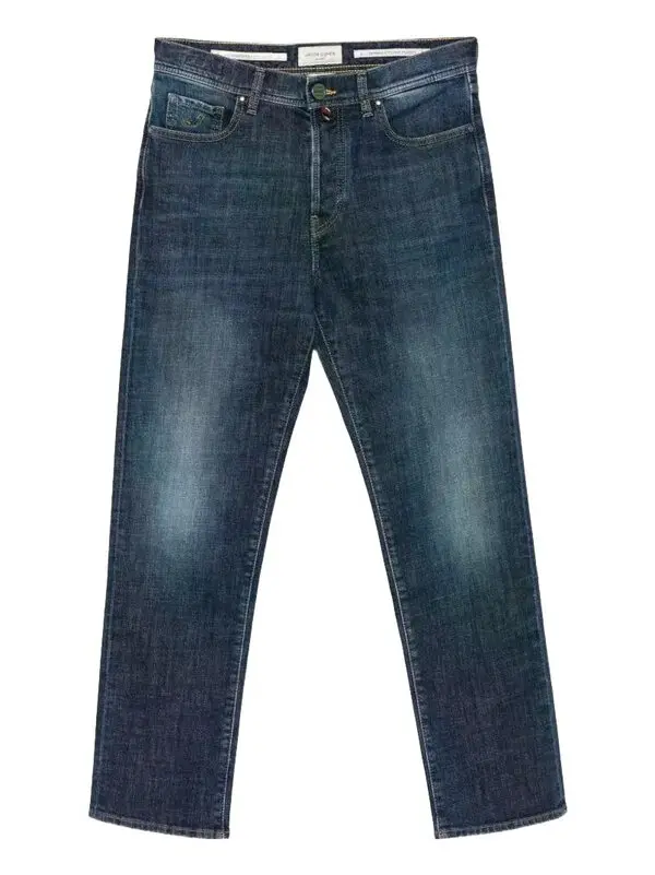JACOB COHЁN Faded Straight-leg Jeans - Blue