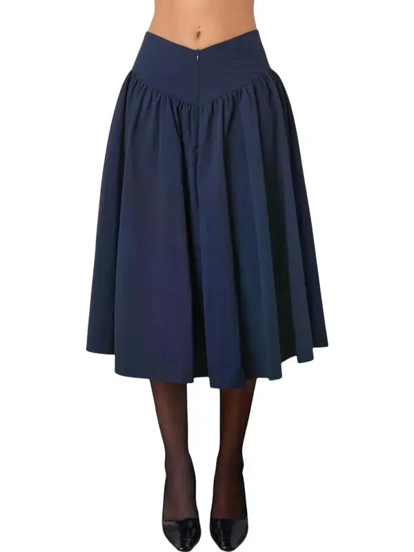 PEACHY DEN Deba Midi Skirt - Blue
