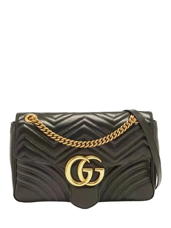 Gucci Gg Marmont Matelassé Shoulder Bag - Black