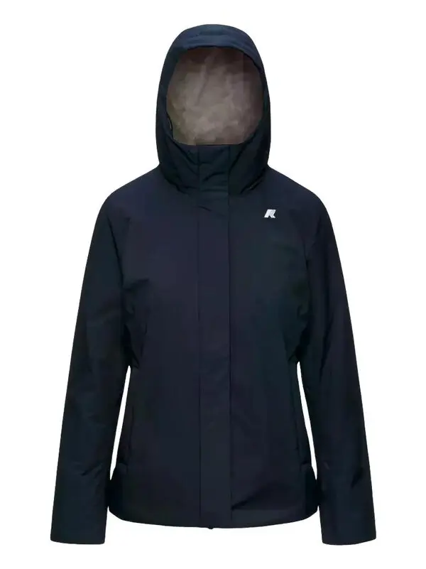 K-WAY Hooded Logo-patch Jacket - Green