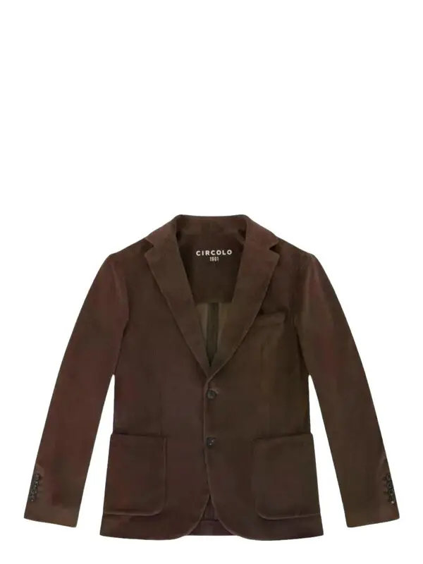 CIRCOLO 1901 Tiny Corduroy Single-breasted Blazer - Brown