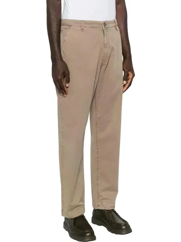 THE.NIM Flat-front Tapered Trousers - Neutrals
