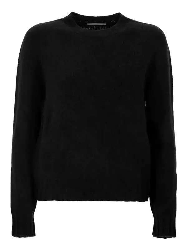 OLIVER LATTUGHI Crew-neck Ribbed-trim Sweater - Black