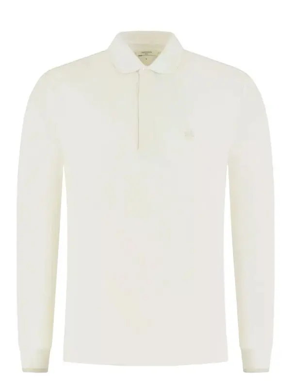 JACOB COHЁN Logo-embroidered Long-sleeve Polo Shirt - Neutrals