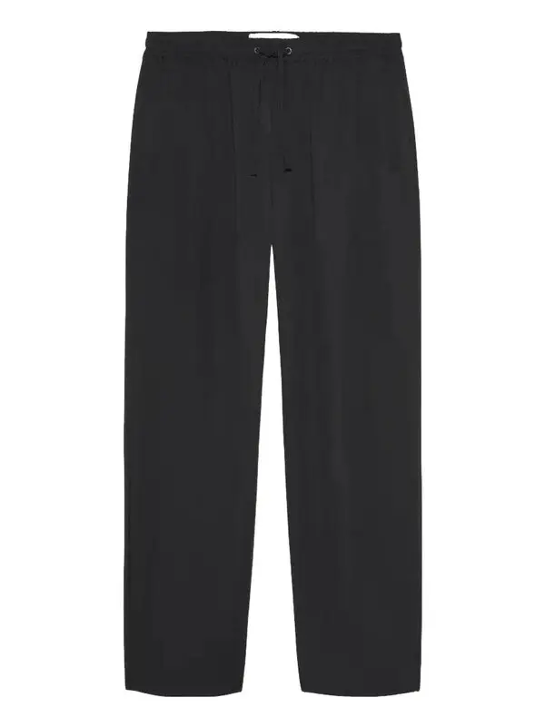 NEW AMSTERDAM SURF ASSOCIATION Drawstring Straight-leg Trousers - Black