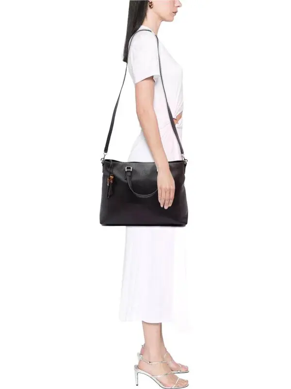 Gucci 2016-2026 Calfskin Bamboo Tassel Satchel - Brown