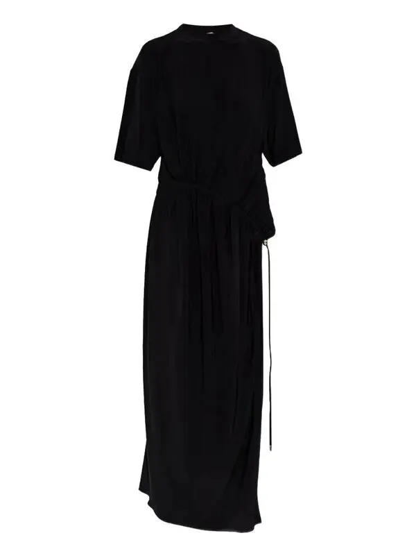 Sportmax Geranio Gathered Asymmetric Top - Black
