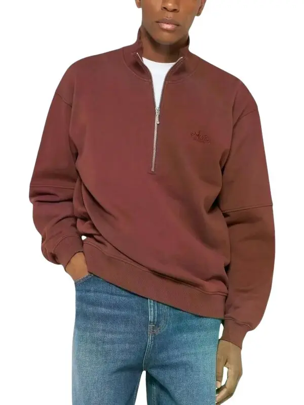 Edwin Koji Half-zip Sweater - Red