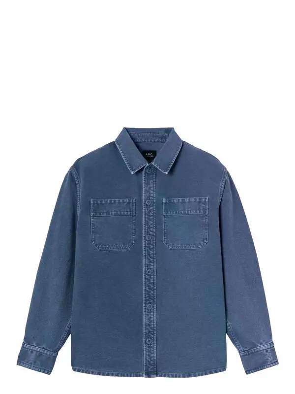 A.p.c. Patch-pocket Shirt - Blue