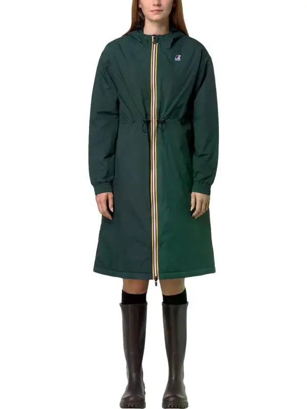 K-WAY Le Vrau 4.0 Delia Drawstring-waist Hooded Coat - Green