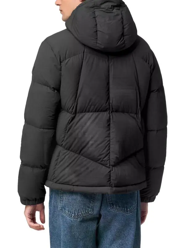 K-WAY Hooded Puffer Jacket - Black