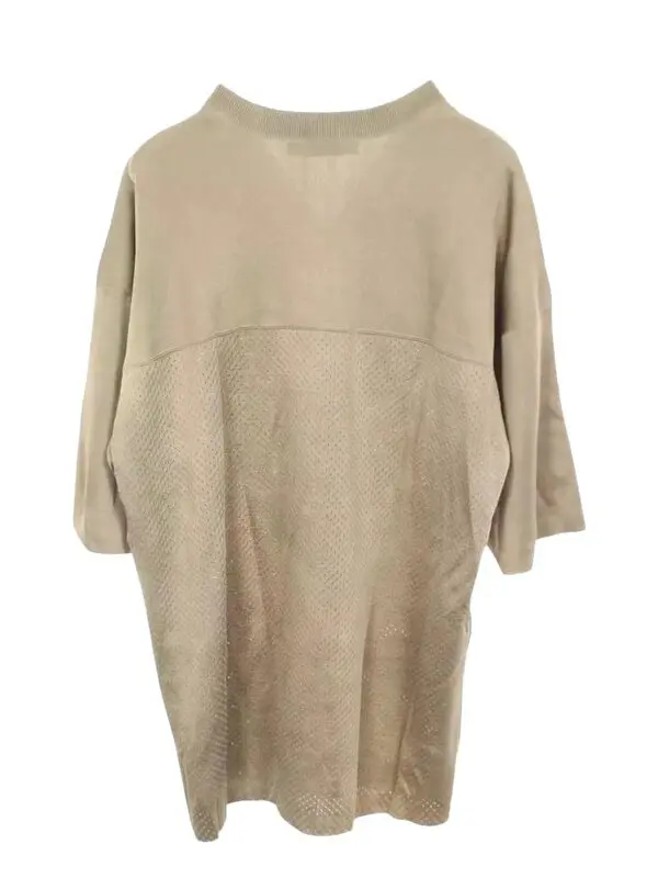 LOUIS VUITTON 2010s Logo-print Mesh T-shirt - Neutrals