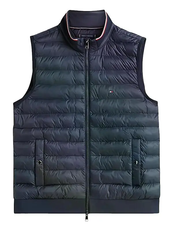 Tommy Hilfiger Quilted Panelled Gilet - Blue