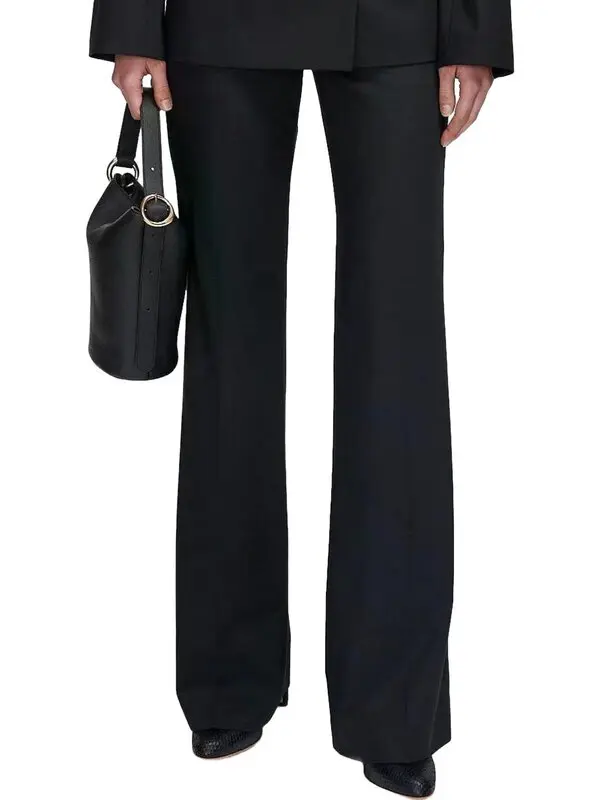 JOSEPH Morissey Wool Trousers - Black